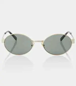 Saint Laurent Sl 692 Oval Sunglasses - Gold