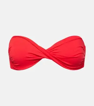 Melissa Odabash Martinique Bandeau Bikini Top - Red