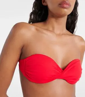 Melissa Odabash Martinique Bandeau Bikini Top - Red