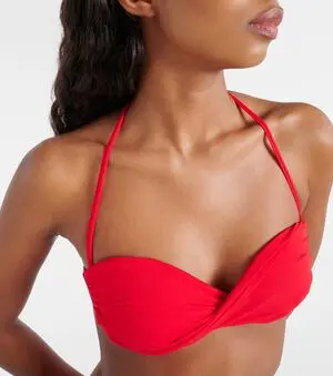 Melissa Odabash Martinique Bandeau Bikini Top - Red