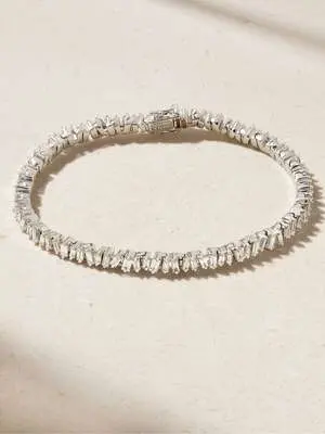 SUZANNE KALAN 18-karat Diamond Tennis Bracelet - Gold