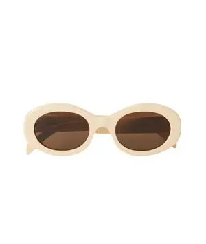Celine Triomphe Oval Sunglasses - Cream