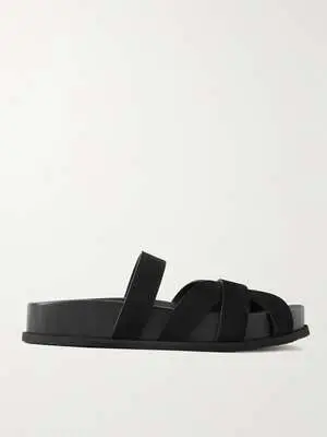 NEOUS Ibor Suede Slides - Black