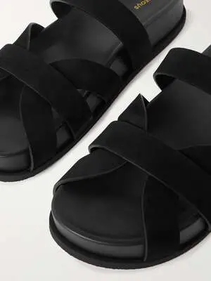 NEOUS Ibor Suede Slides - Black
