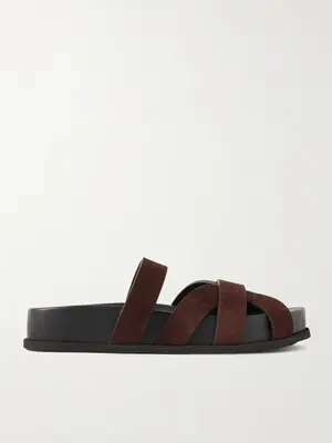 NEOUS Ibor Suede Slides - Brown