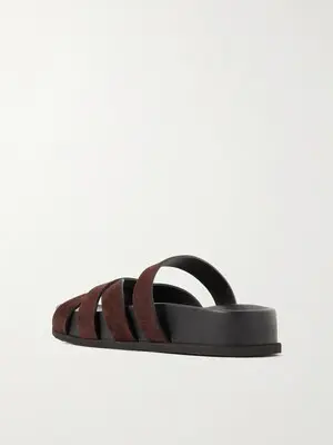 NEOUS Ibor Suede Slides - Brown