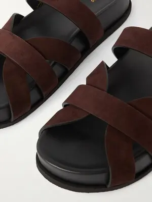 NEOUS Ibor Suede Slides - Brown