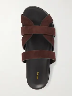 NEOUS Ibor Suede Slides - Brown