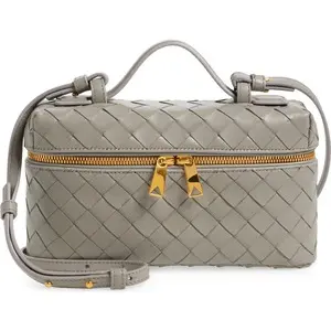 Bottega Veneta Bottega Veneta Intrecciato Leather Convertible Vanity Case Sterling-gold