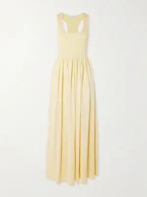 Zimmermann Harmony Metallic-knit Maxi Dress
