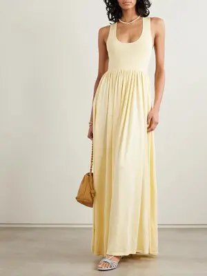 Zimmermann Harmony Metallic-knit Maxi Dress