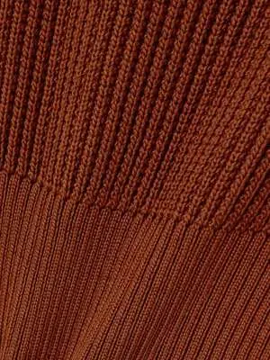 Loro Piana Ikeda Ribbed Silk And Cotton-blend Top