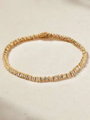 SUZANNE KALAN 18-karat Rose Diamond Tennis Bracelet - Gold