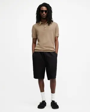 ALLSAINTS Aubrey Ramskull Short Sleeve Polo Shirt