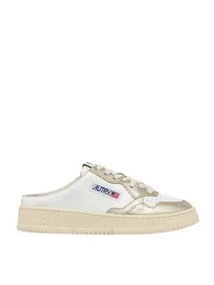 AUTRY Mule Low Sneakers In And Platinum Leather - White