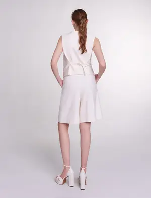 Maje Pleated Bermuda Shorts
