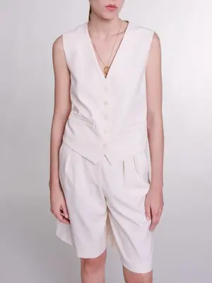 Maje Pleated Bermuda Shorts