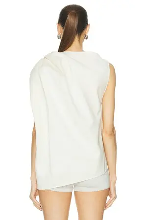 TOTEME Shoulder Twist Satin Top