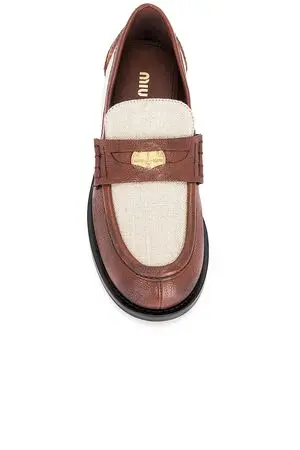 Miu Miu Penny Loafer - Bruciato & Corda