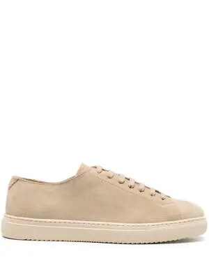 DOUCAL'S Logo-debossed Suede Sneakers - Neutrals