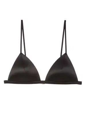 Fleur Du Mal Molded Luxe Triangle Bra - Black