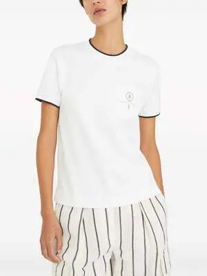 Brunello Cucinelli Embroidered Cotton T-shirt