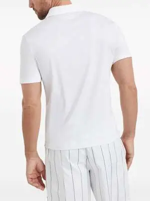 Brunello Cucinelli Appliqué-detail Polo Shirt - White