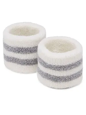 Brunello Cucinelli Striped Knitted Cotton Cuffs