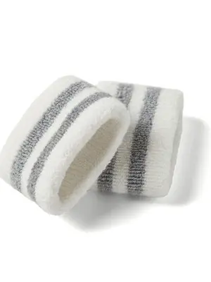 Brunello Cucinelli Striped Knitted Cotton Cuffs