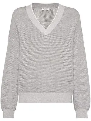 Brunello Cucinelli V-neck Knit Jumper