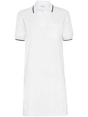 Brunello Cucinelli Stripe-tipping Cotton Minidress