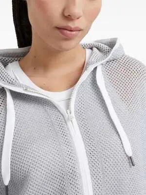 Brunello Cucinelli Open-knit Zip-up Hoodie
