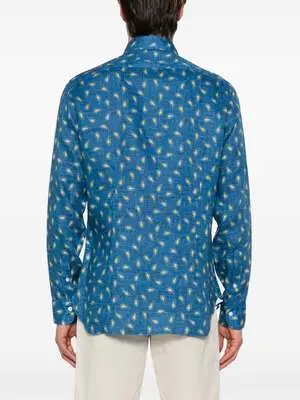 BARBA NAPOLI Paisley-print Linen Shirt