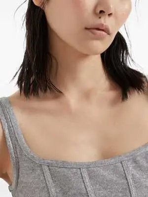 Brunello Cucinelli Sleeveless Corset Top