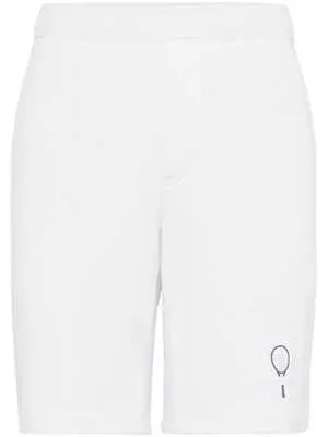 Brunello Cucinelli Logo-embroidered Cotton Shorts