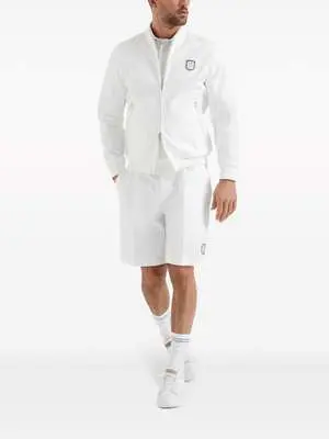 Brunello Cucinelli Tailored Shorts With Logo Appliqu - White