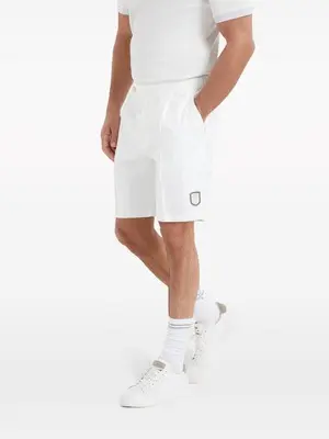 Brunello Cucinelli Tailored Shorts With Logo Appliqu - White