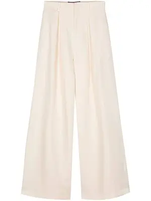 Ralph Lauren Greer Pleat-detail Palazzo Pants - Neutrals