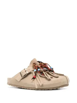 SCAROSSO Geo Suede Sandals