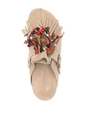 SCAROSSO Geo Suede Sandals