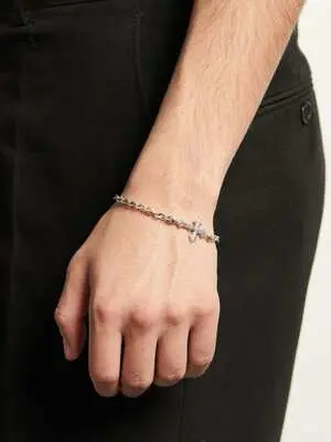 Emanuele Bicocchi Cross Charm Bracelet - Silver
