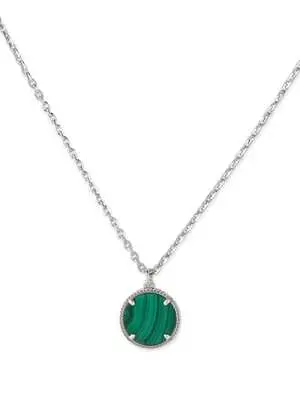 Emanuele Bicocchi Malachite Pendant Necklace - Silver