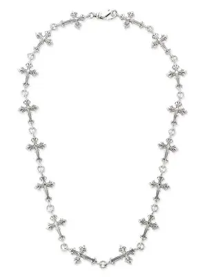 Emanuele Bicocchi Avelli Cross Charm Necklace - Silver