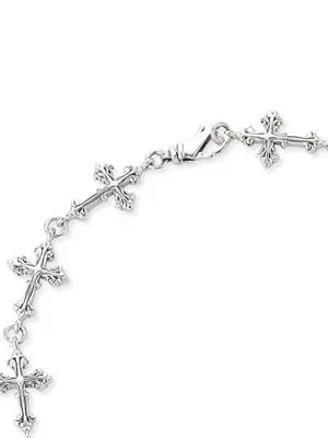 Emanuele Bicocchi Avelli Cross Charm Necklace - Silver