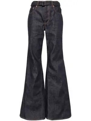 Sacai Mid-rise Flared Jeans