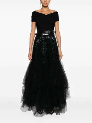 Ralph Lauren Sequinned Tulle Maxi Skirt