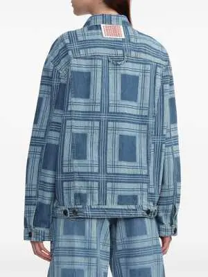 CHARLES JEFFREY Tartan Denim Jacket