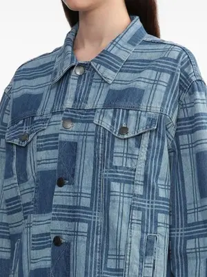 CHARLES JEFFREY Tartan Denim Jacket