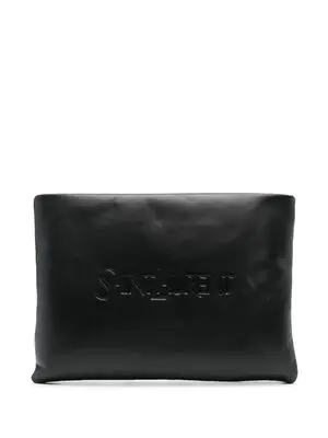 Saint Laurent Leather Clutch Bag - Black