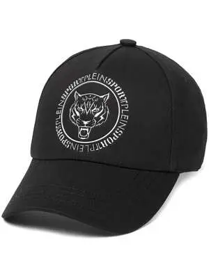 PLEIN SPORT Carbon Tiger-print Baseball Cap - Black